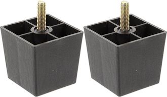 Angoily 6 St&uuml;ck 6 St&uuml;ck Metall M&ouml;belf&uuml;&szlig;e 8cm Trapezf&ouml;rmig mit M8 Gewinde Stabile Sofabeine und Ersatzf&uuml;&szlig;e f&uuml;r Tische Hocker und B&auml;nke M&ouml;belbeine mit Kunststof