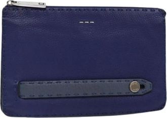 Fendi unisex, Pre-owned, Bleu, Taille: ONE Size Portefeuille Vintage Pre-owned