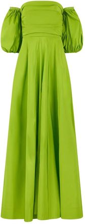 Valentino Garavani Femme, Robes, Vert, Taille: 36 FR Robe Élégante à Manches Bouffantes Vertes