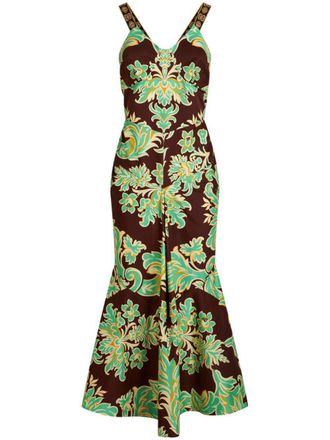 Etro robe sans manches &agrave; imprim&eacute; cachemire - Marron