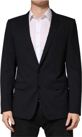Dolce & Gabbana Homme, Costumes, Noir, Taille: 2XL Wool Single Breasted 2 Button Blazer