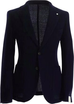 L.B.M. 1911 L.b.m. 1911, Homme, Vestes, Bleu, Taille: M Veste en maille &agrave; simple boutonnage