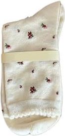 Generico Chaussettes mi-mollet avec d&eacute;tail noeud, chaussettes printani&egrave;res en coton pour femme 2 paires, Color20, Taille Unique