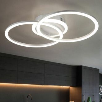 ETC Shop Etc-shop - Deckenleuchte Wohnzimmer modern led Deckenleuchte Deckenlampe Schlafzimmer Switch dimmer, Memory Funktion 3 Flammig, modern Metall