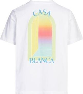 Casablanca T-shirt imprim&eacute; &agrave; col rond en coton