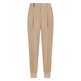 PESERICO Damen, Hosen, Beige, MGr&ouml;&szlig;e