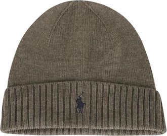Polo Ralph Lauren Homme, Accessoires, Vert, Taille: ONE Size Chapeau Vert en Laine Plié Style Côtelé