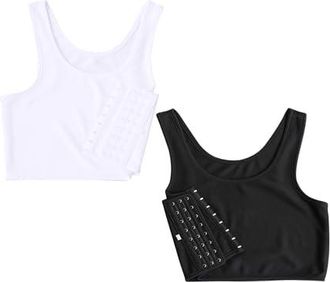 Generic Autre col d&eacute;quipe confortable et confortable... d&eacute;bardeur, chemisier de compression de poitrine pour femme, gris, XL