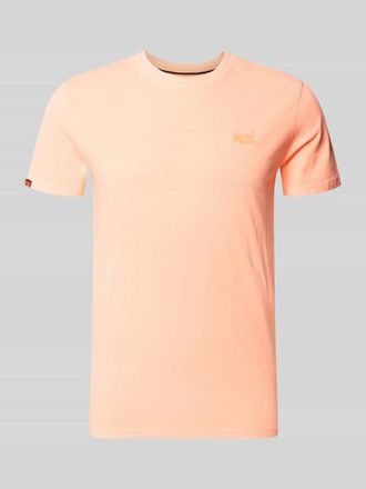 Superdry T-Shirt mit Rundhalsausschnitt und Label-Stitching