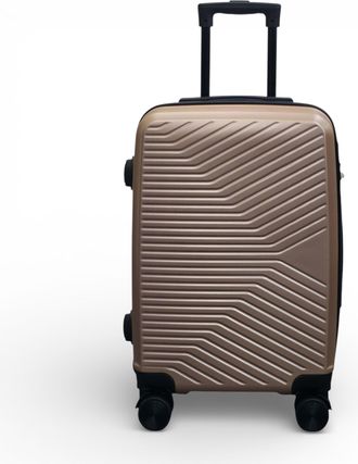 Infinity Leather Goldene Hartschalenkabine 48 x 37 x 20 cm Sicherer Gep&auml;ckkoffer