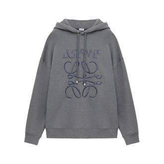 Loewe Split Logo Relaxed Fit Hoodie - - Sweatshirts & Hoodies - Herren - Grau - XL