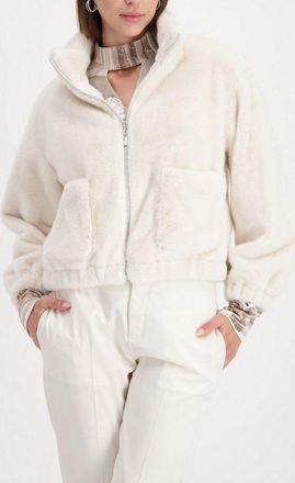 Monari Fellimitatjacke Jacke fake fur Regular fit mit Stehkragen