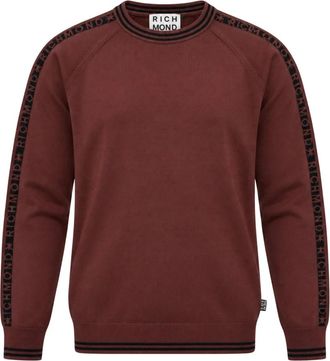John Richmond Pullover mit kontrastierenden Logo-Streifen - - Sweatshirts & Hoodies - Herren - Braun - M