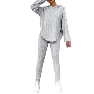 Generic Ensemble de surv&ecirc;tement pour femme - V&ecirc;tements de sport tendance - Deux poches - Ensemble de v&ecirc;tements pour femme - Ensemble de jogging pour femme - P