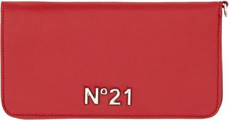 N&deg;21 Femme, Sacs, Rouge, Taille: ONE Size Logo Plaque Wallet