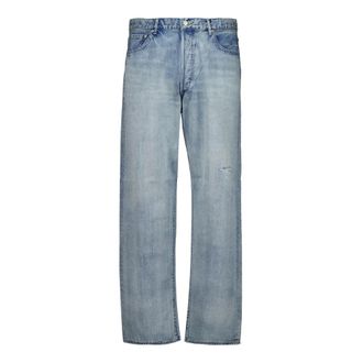 Auralee Homme, Jeans, Bleu, Taille: W34 Faded Selvedge Light Denim Wide Pants