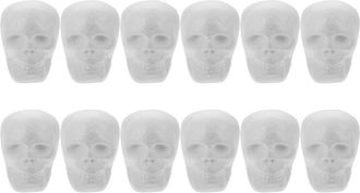 Amosfun Halloween H&auml;ngende Totenkopf Deko 9Cm DIY Schaumstoff Sch&auml;del Kopf F&uuml;r Gruselige Party Und Wohnaccessoires