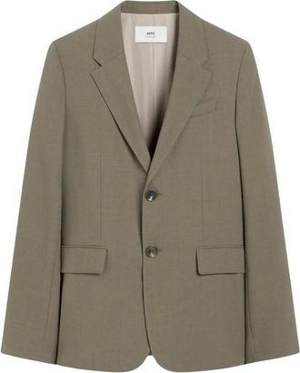 Ami Homme, Costumes, Vert, Taille: M Blazer en m&eacute;lange de laine