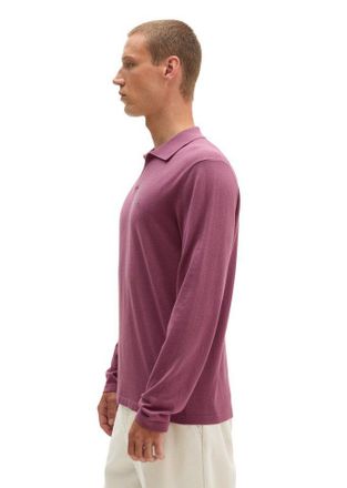 Marc O'Polo Langarm-Poloshirt aus Bio-Baumwoll-Kaschmir-Mix