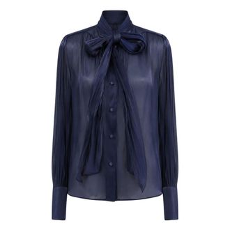 Actualee Blouse &agrave; - Femme - Blouses et Chemises - Bleu - Taille: 40 FR