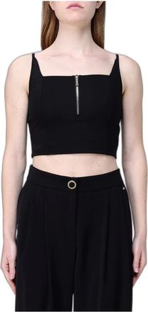 A|X Armani Exchange Top court en jersey stretch - Femme - Tops - Noir - Taille: 40 FR