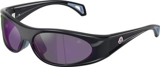 Moncler Lunettes de soleil ovales - unisex - Accessoires - Noir - Taille: 64 MM
