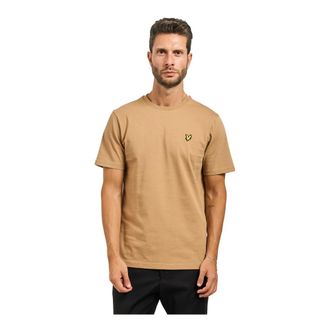 Lyle & Scott Homme, Tops, Beige, Taille: M T-shirt &agrave; col rond