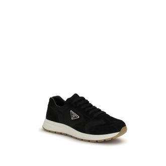 Prada Mens Black Recycled Polyamide Athletic Sneakers