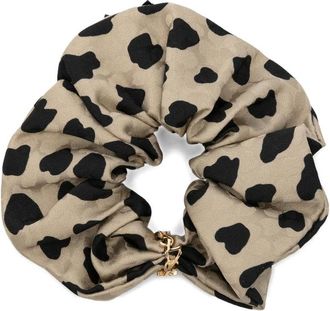 Saint Laurent Leopard-print Silk Hair Scrunchie