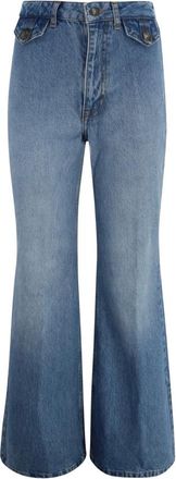 Rotate Rotate Birger Christensen, Femme, Jeans, Bleu, Taille: W25 High Waist Flared Jeans