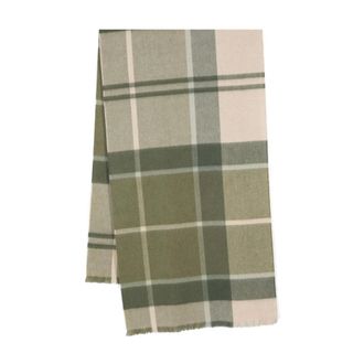 Barbour Homme, Accessoires, Vert, Taille: ONE Size &Eacute;charpe Verte &agrave; Carreaux en Laine