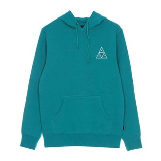 HUF Tropisch Gr&uuml;ner Hoodie mit K&auml;ngurutasche - - Sweatshirts & Hoodies - Herren - Blau - S