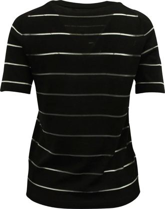 Michael Kors Gestreiftes T-Shirt - Schwarz
