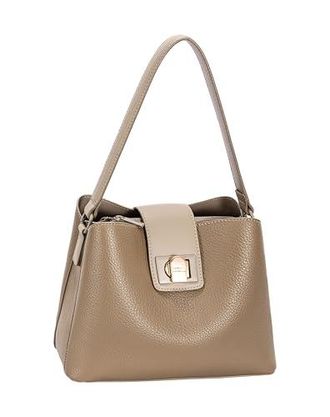 David Jones Paris - Sac &agrave; main Femme Similicuir - Sac port&eacute; &eacute;paule 3 compartiments - Taille Moyenne - Ville Chic Classique &eacute;l&eacute;gant Pratique (Warm Taupe)