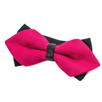 DonDon spitze Herren Fliege Schleife im Retro Look mit Haken gebunden vorgebunden und l&auml;ngenverstellbar pink
