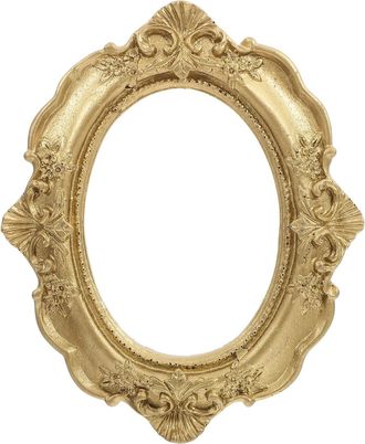 OSALADI Zarter Vintage Gips Bilderrahmen Klein mit Reliefstruktur Retro Tisch Dekor f&uuml;r Wohnzimmer Schlafzimmer Handgefertigter Dekorativer Fotorahmen