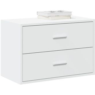 vidaXL Armoire avec 2 tiroirs blanc 60x31x40 cm bois ding&eacute;nierie - Vidaxl
