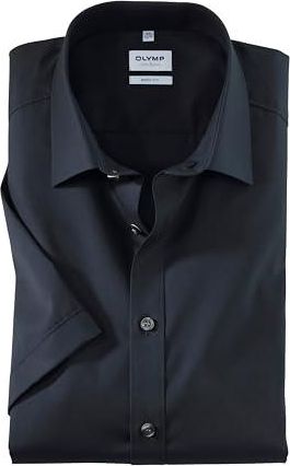 Olymp homme chemise business &agrave; manches courtes Level Five,body fit,New York Kent,Marine 18,45