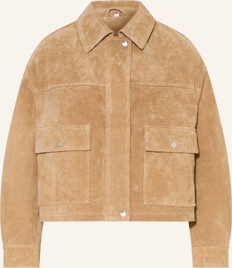 Mrs & Hugs Mrs & Hugs Lederjacke beige