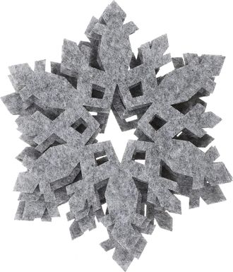 BESTONZON 12 St&uuml;ck Filz Untersetzer Tassenuntersetzer Getr&auml;nkeuntersetzer Glasuntersetzer Schneeflocken Form Coaster Tischuntersetzer f&uuml;r Getr&auml;nke Tassen Bar Ti