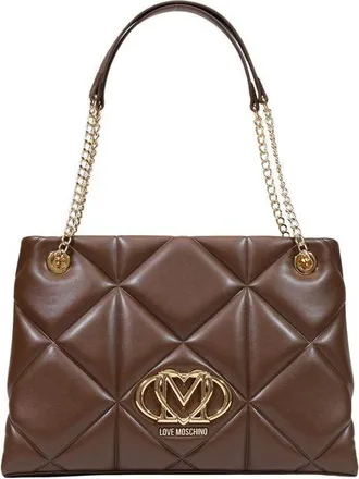 Love Moschino Braune Polyethylen-Handtasche