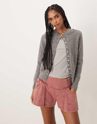 Free People Luna - Short &agrave; enfiler - Coucher de soleil Canyon-Brown