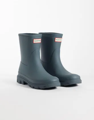 Hunter bottes de pluie courtes unisexes Downpour bleues