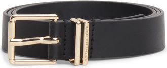 Tommy Hilfiger Lederg&uuml;rtel TOMMY HILFIGER TH SQUARE, Damen, Gr. 100, schwarz, Rindsleder, G&uuml;rtel Lederg&uuml;rtel