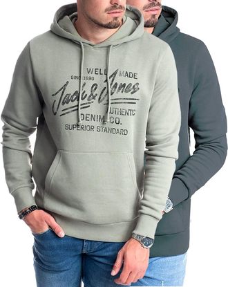 Jack & Jones Male Kapuzenpullover Logo Kapuzenpullover (Doppelpack Hood 8 (Simon, XL))