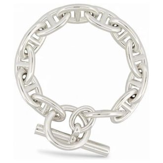 Herm&egrave;s Armband - NEUES HERMES ANKERKETTE GM ARMBAND H101672B 12 GLI - Gr. ONESIZE - in Silber - f&uuml;r Damen