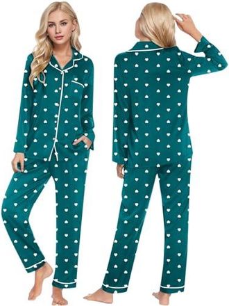 Generic Mat&eacute;riaux de la Saint-Valentin 2026 : ensemble de v&ecirc;tements pour couple avec imprim&eacute; coeur en tissu doux et doux pour un confort et une relaxation tou