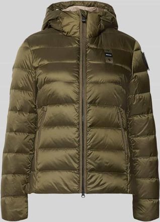 Blauer Daunenjacke in Stepp-Optik mit Logo-Detail Modell Charme