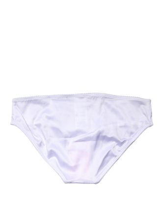 Dolce & Gabbana Womens White Silk Stretch Mid Waist Brief Panty Underwear Elastane Clothing