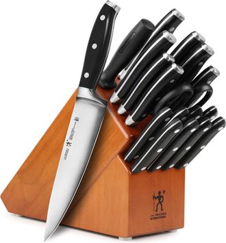 Zwilling Zwilling J.A. Henckels International Premiumo Messerset, geschmiedet, mit Kirschblock, 19-teilig